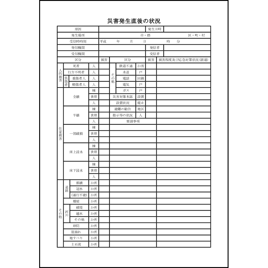 災害発生直後の状況4防災計画（法務）〜l活 Libreoffice活用サイト