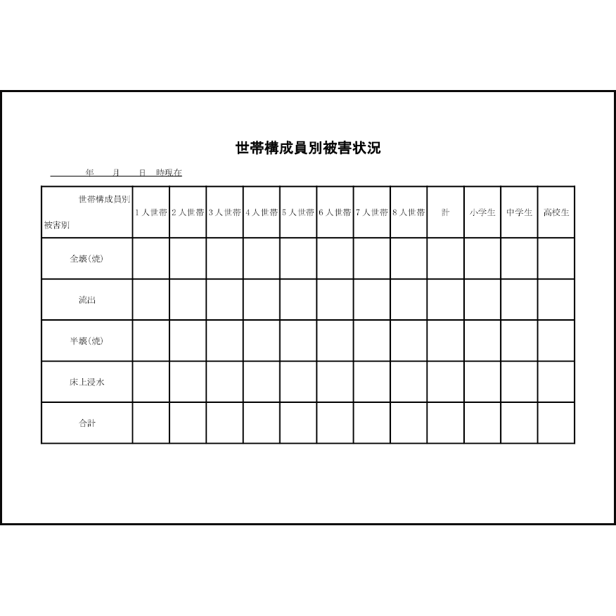 世帯構成員別被害状況36防災計画(法務)〜l活 Libreoffice活用サイト
